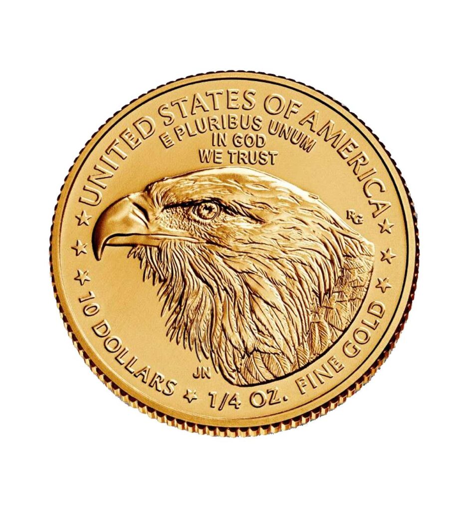 Moneda de oro Eagle de ¼oz de 2024 | Invermoneda