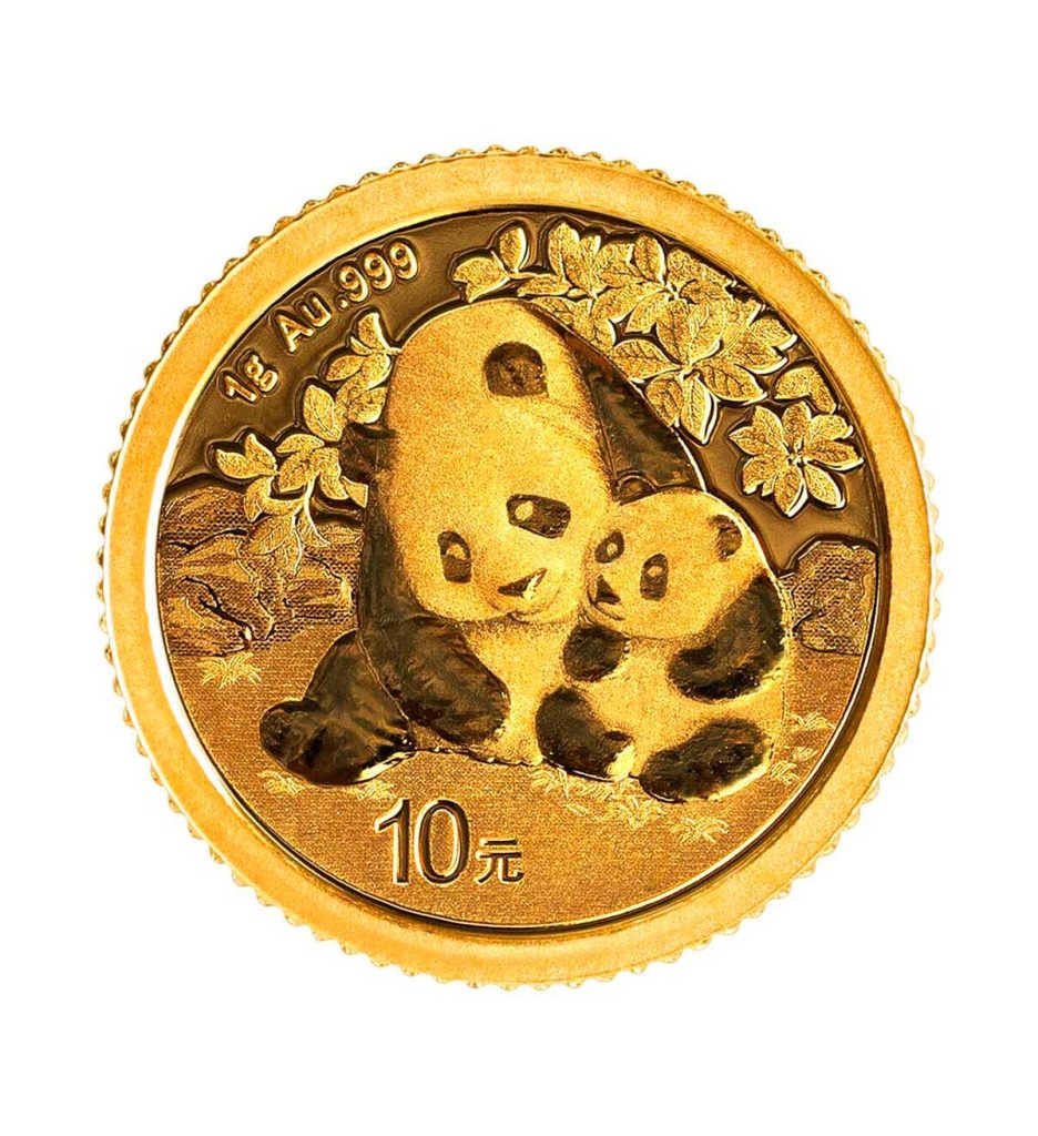 Moneda de oro Panda Chino de 1gr de 2024 | Invermoneda